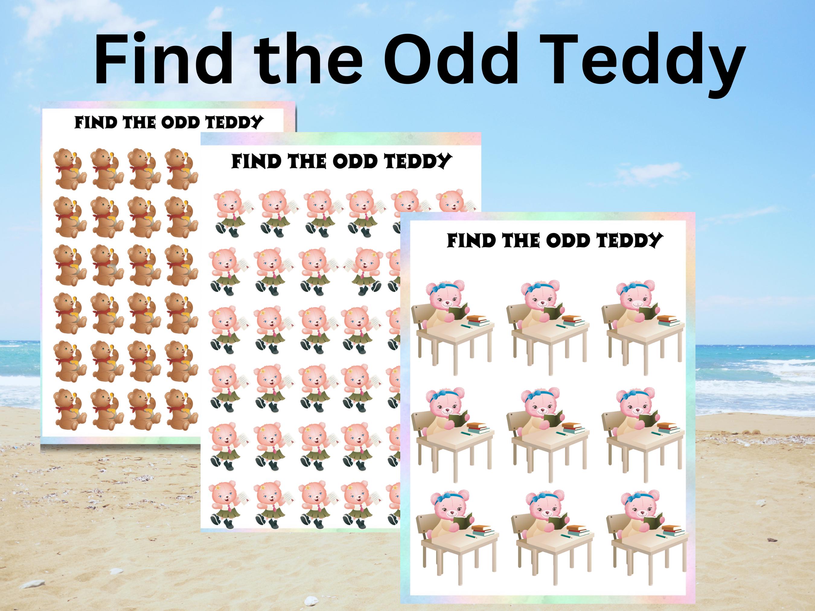 Teddy Bear Games, Mazes, and Coloring Pages Mini Pack; Spot the ...