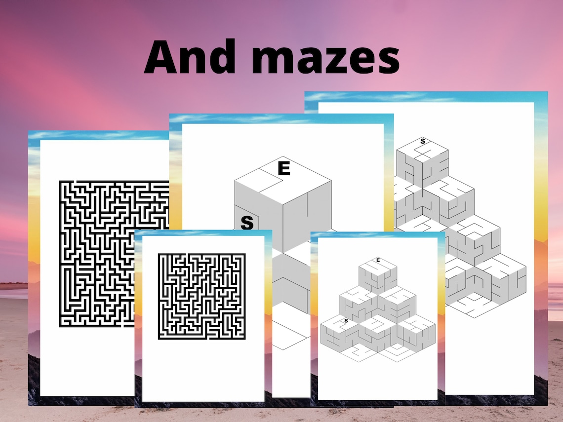 Word Games, Mazes, and More Printable Mind Games Activity Pack, Sudoku ...