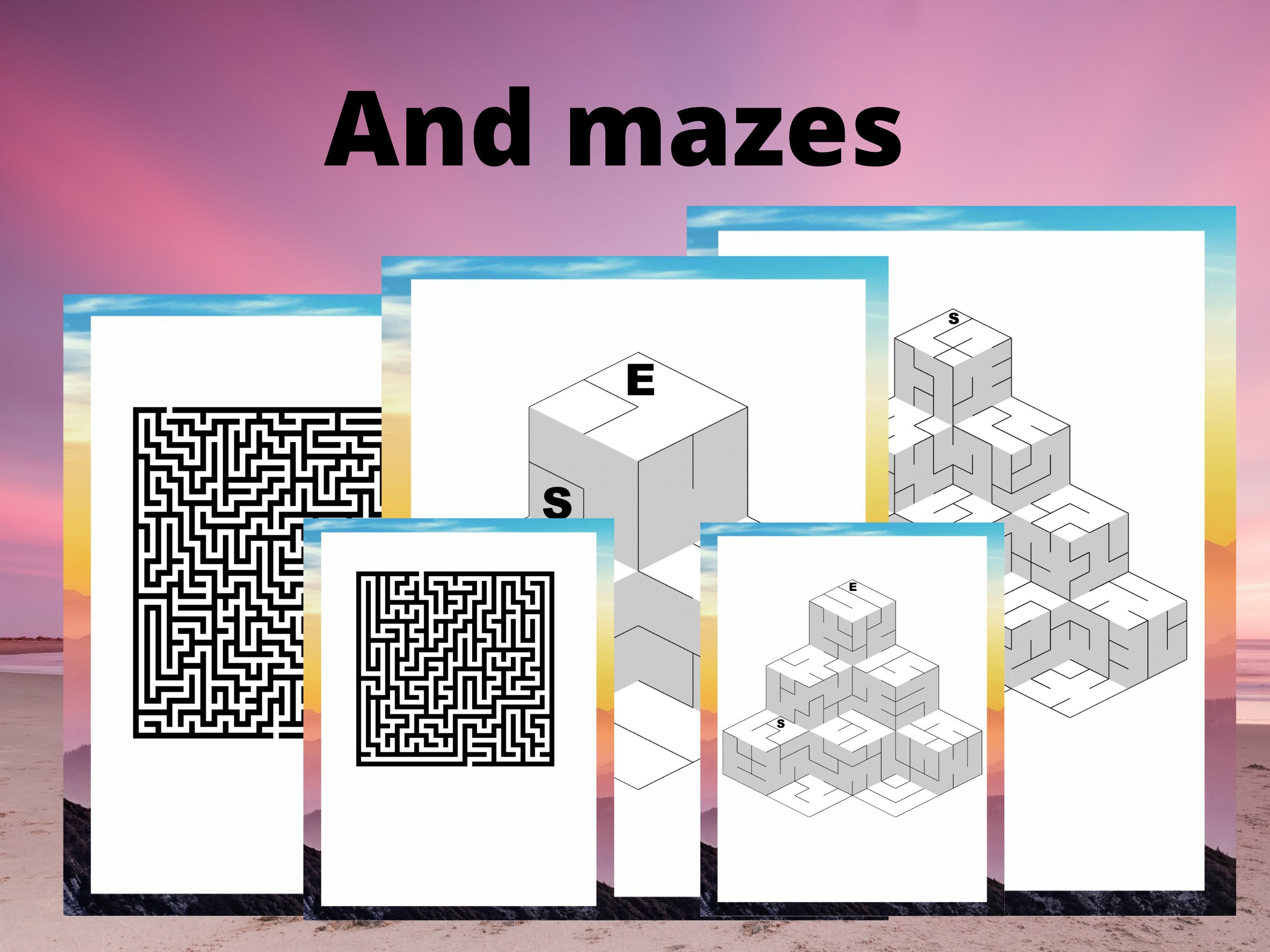 Word Games, Mazes, and More Printable Mind Games Activity Pack, Sudoku ...