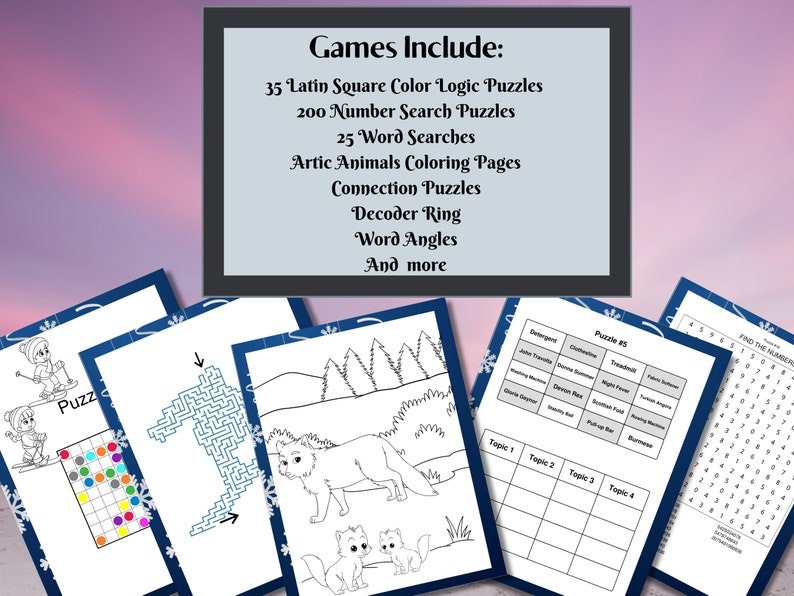Word and Number Logic Games and More Brain Games Digital Download ...
