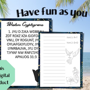 Wisdom Bible Verses Quotes Printable Coloring Pages, Bible Cryptogram ...