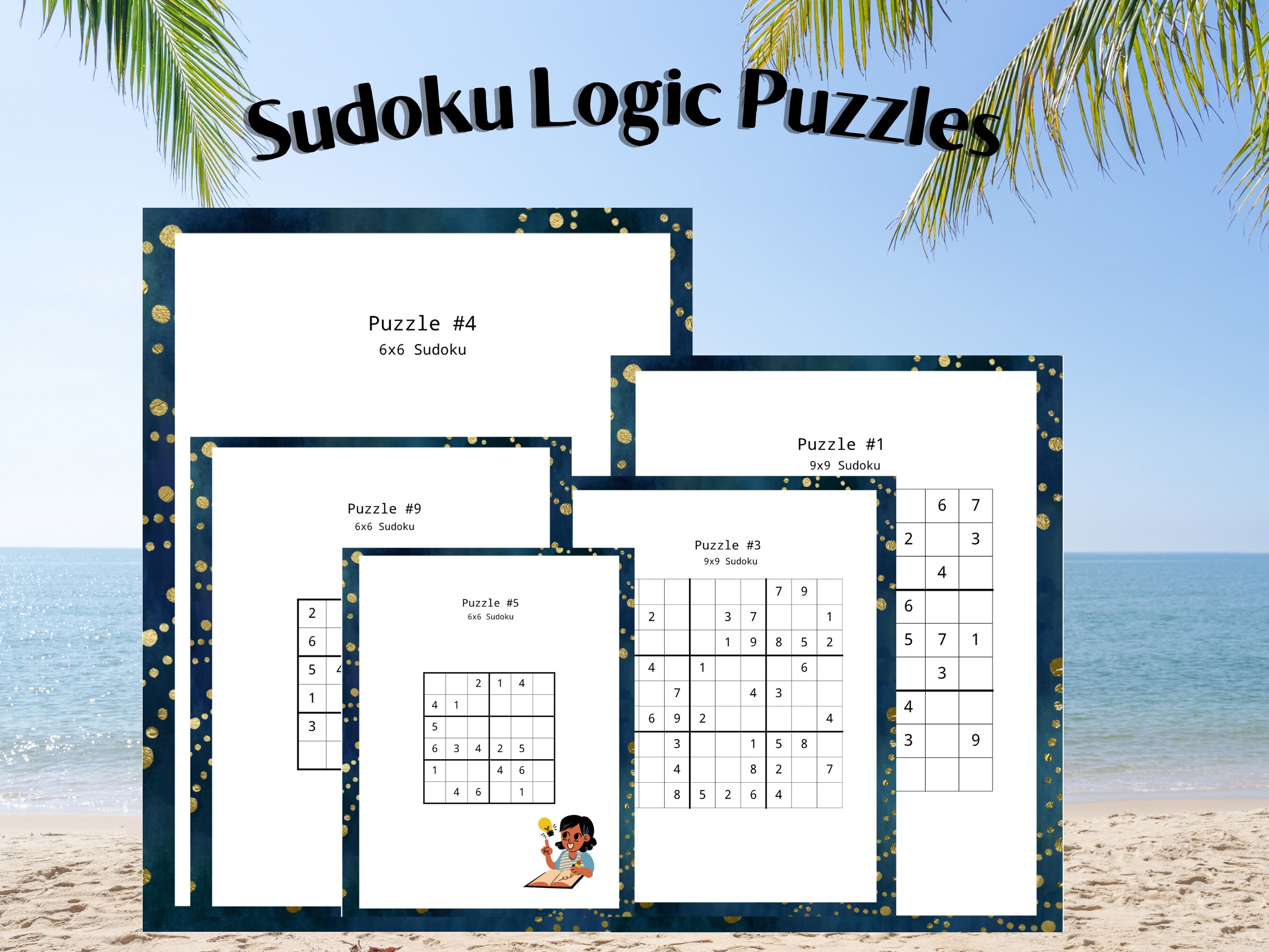 On the Go Logic Puzzles Printable Activity Pack| Sudoku| Number Puzzles ...