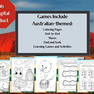 Fun Australian Coloring, Do-to-dot, and More Printable Digital Download ...