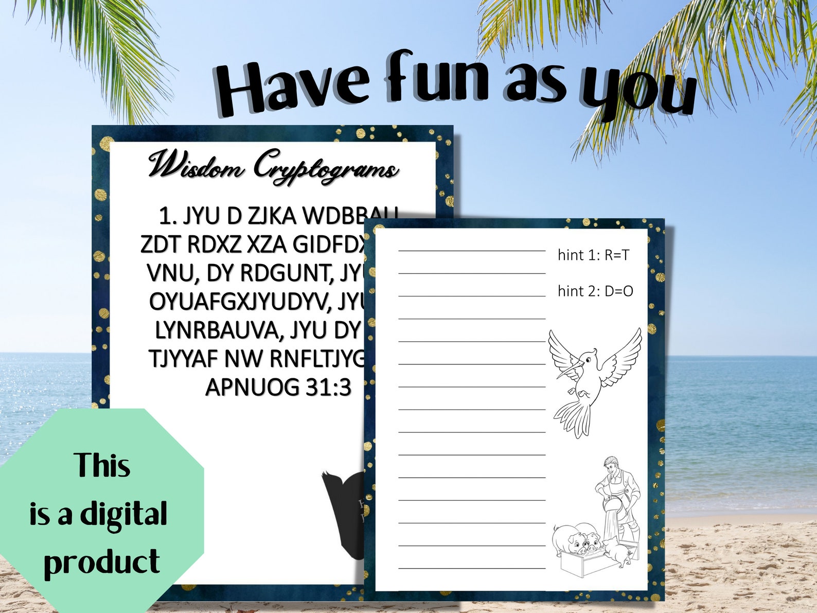 Wisdom Bible Verse Quotes Cryptogram Printable Religious Activity Pack ...