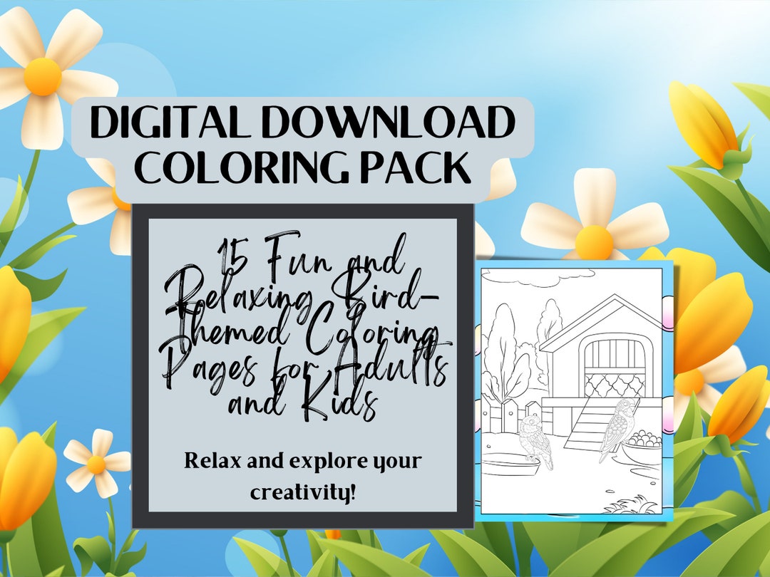 15 Fun and Relaxing Bird-themed Coloring Pages for Adults and Kids ...