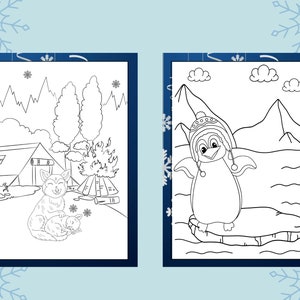 10 Fun and Relaxing Wintertime Fun Digital Coloring Pages for Kids and ...