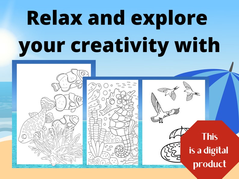 On the Go Ocean Themed Coloring Pages, How to Draw, Word Games, and ...