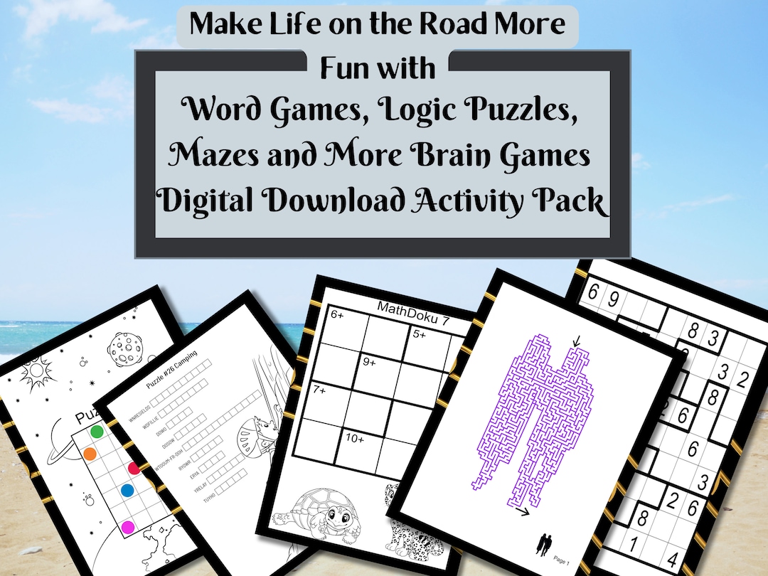 Word Games, Logic Puzzles, Mazes and More Brain Games Digital Download ...