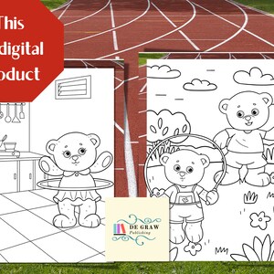 Teddy Bears in Sports Printable Coloring Pack for Kids and Adults ...