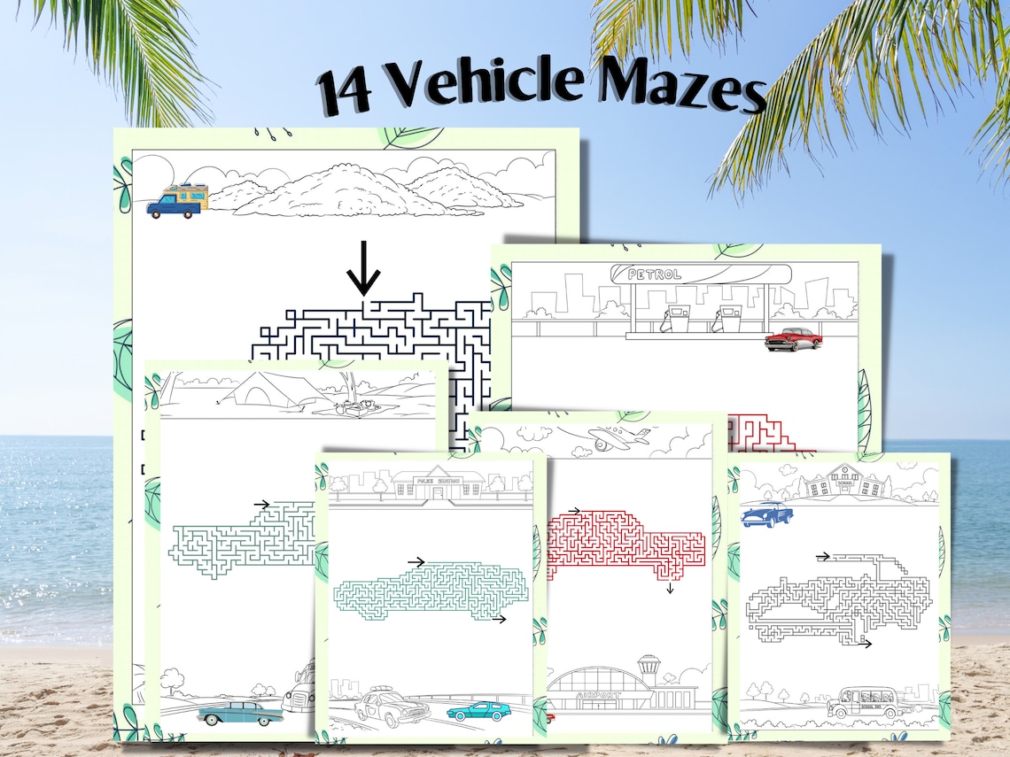 On the Go Car Themed Digital Download Activity Pack: an Exciting ...