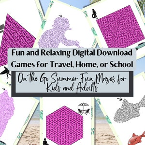 On the Go Summer Fun Mazes for Kids and Adults: Instant Digital ...