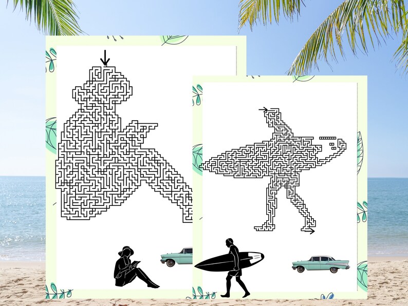 On the Go Summer Fun Mazes for Kids and Adults: Instant Digital ...