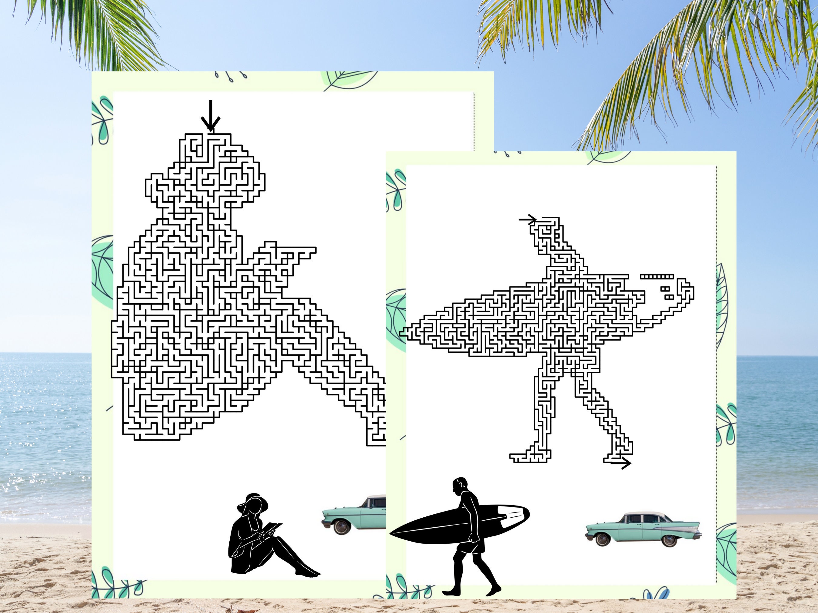 On the Go Summer Fun Mazes for Kids and Adults: Instant Digital ...