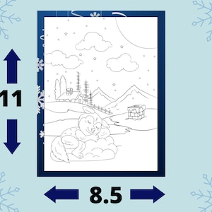 10 Fun and Relaxing Wintertime Fun Digital Coloring Pages for - Etsy