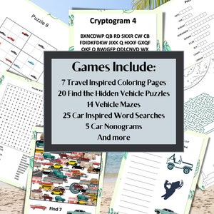 On the Go Car Themed Digital Download Activity Pack: an Exciting ...