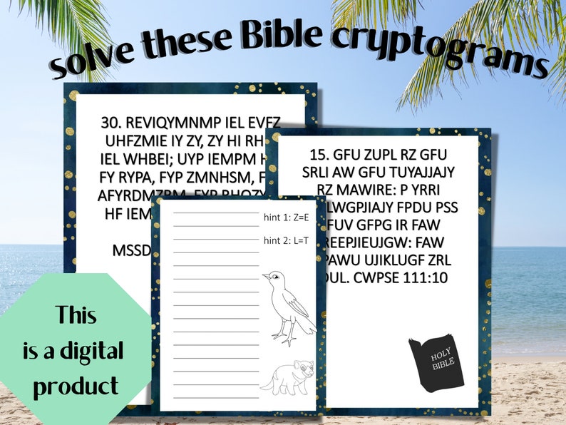 Wisdom Bible Verse Quotes Cryptogram Printable Religious Activity Pack ...