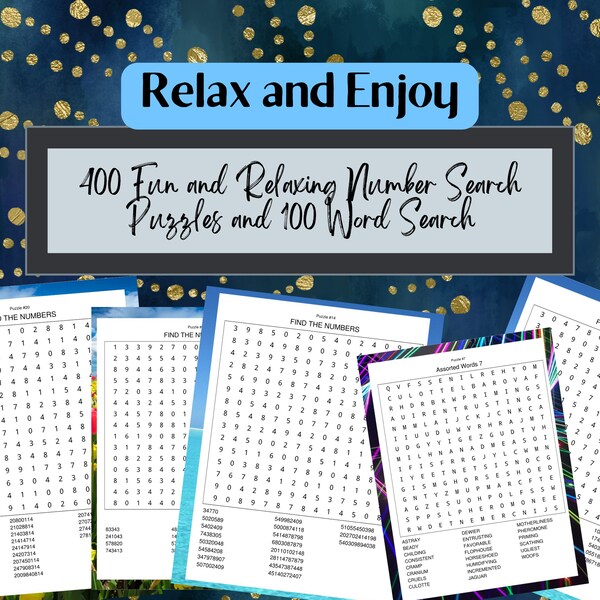 Relaxing Word Search - Etsy