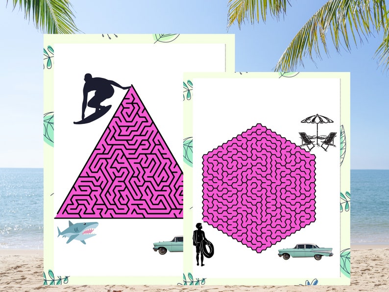 On the Go Summer Fun Mazes for Kids and Adults: Instant Digital ...