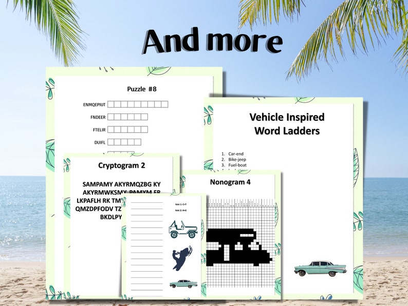 On the Go Car Themed Digital Download Activity Pack: an Exciting ...