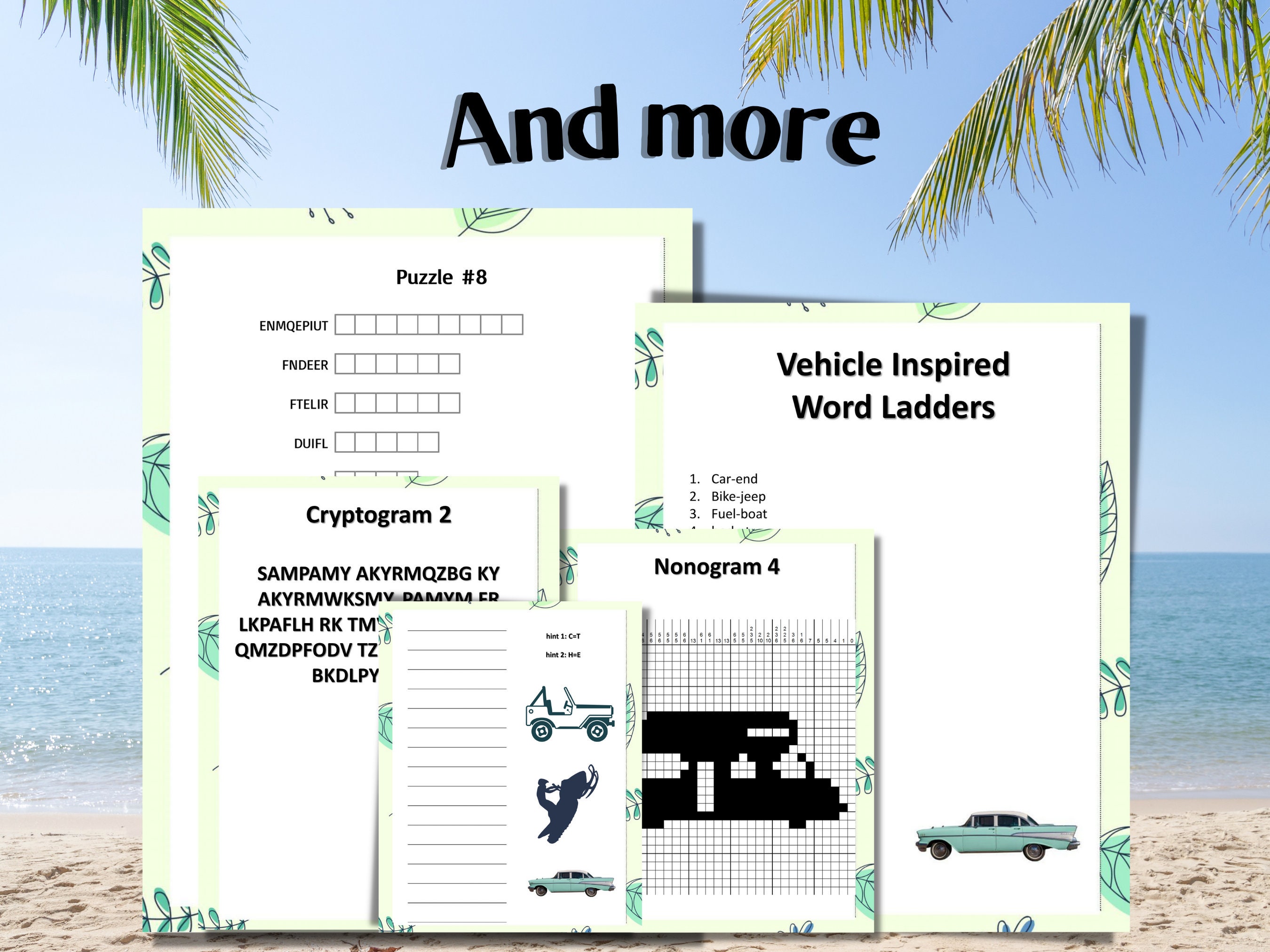 On the Go Car Themed Digital Download Activity Pack: an Exciting ...