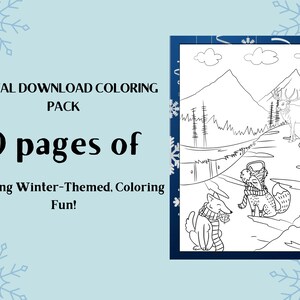 10 Fun and Relaxing Wintertime Fun Digital Coloring Pages for Kids and ...