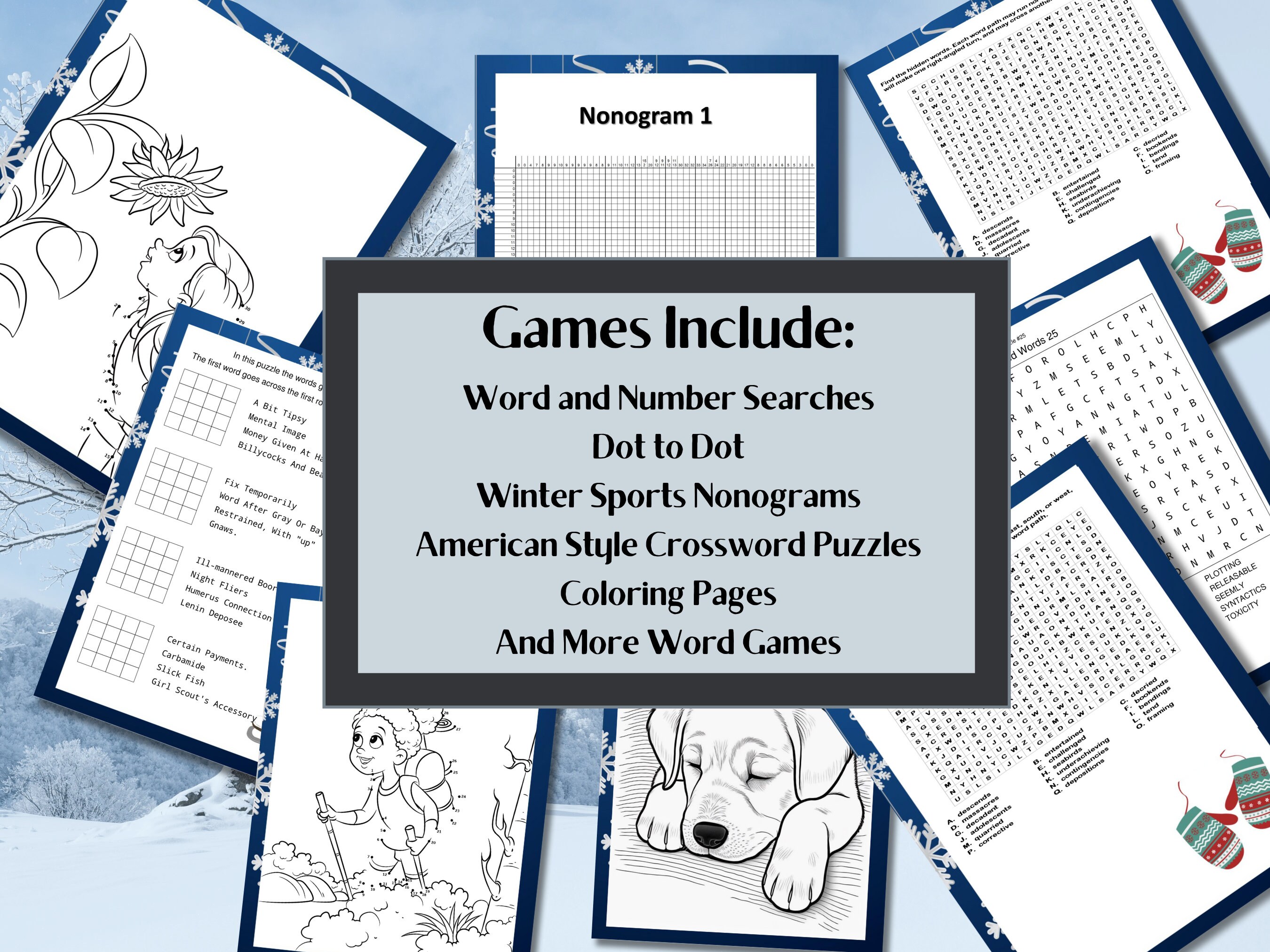 Coloring Pages, Mazes, and Word Games on the Go Digital Download ...