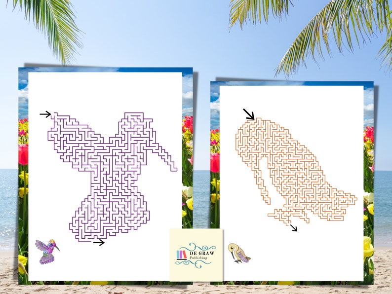 Hummingbird Morning Mazes, Dot-to-dot, Find the Difference, and Minimal ...