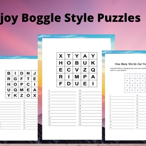 Fun Word Games Digital Download Activity Pack, Word Search Puzzles ...