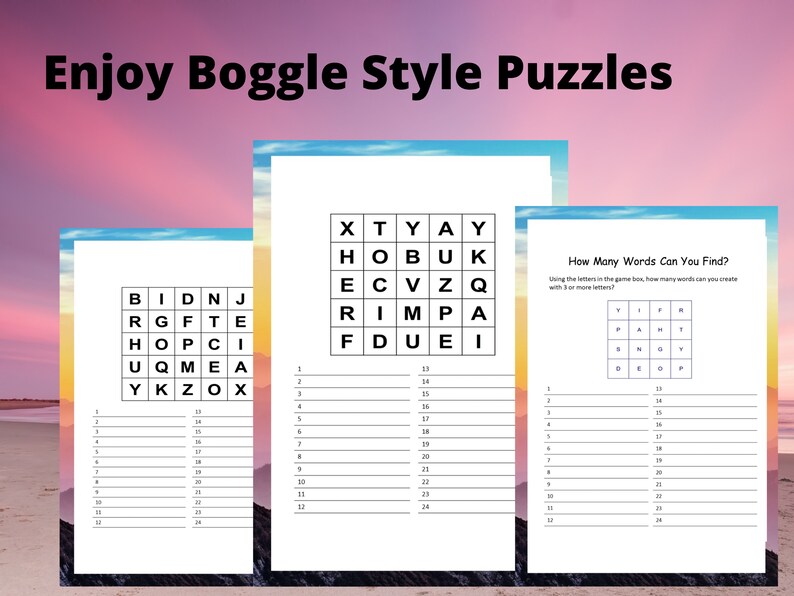 Fun Word Games Digital Download Activity Pack, Word Search Puzzles ...