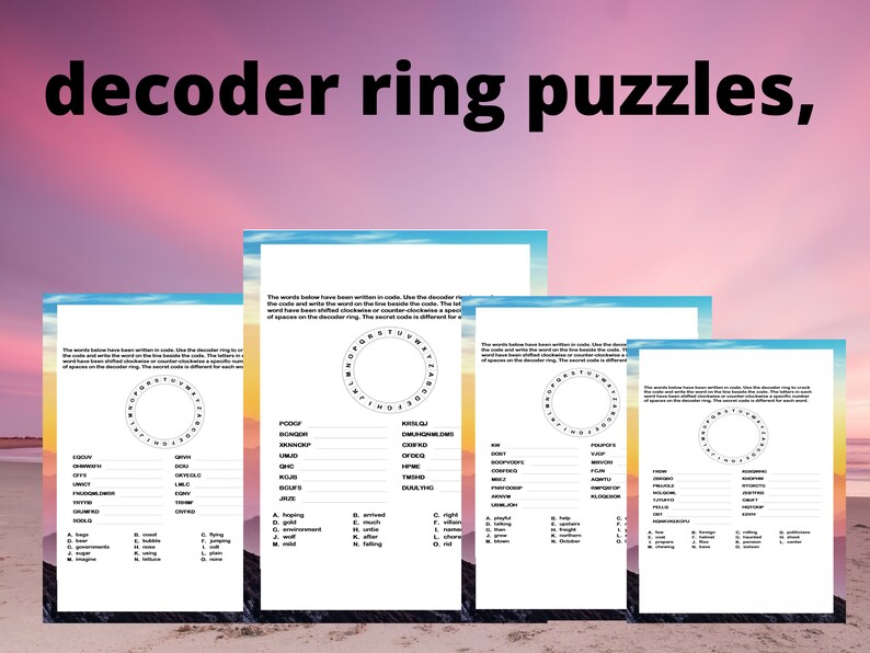 Fun Word Games Digital Download Activity Pack, Word Search Puzzles ...