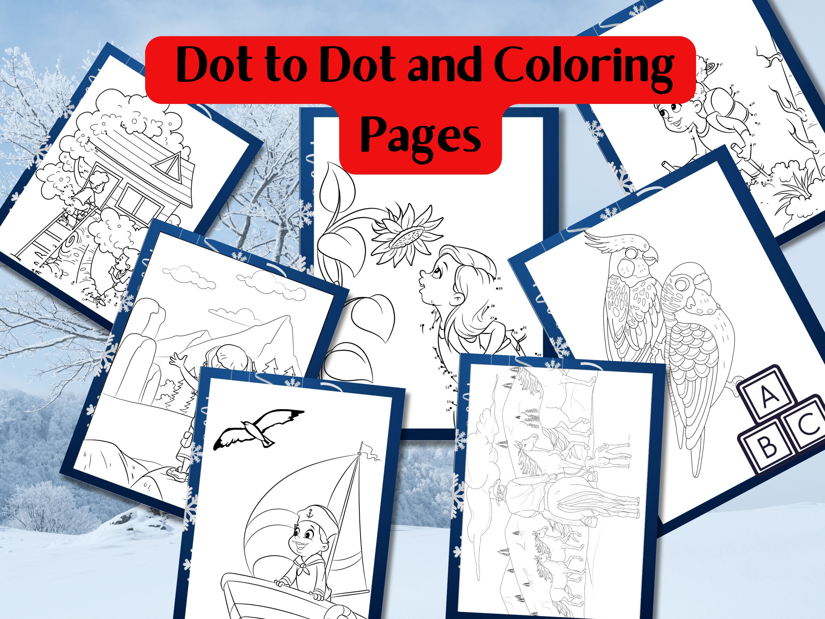 Coloring Pages, Mazes, and Word Games on the Go Digital Download ...
