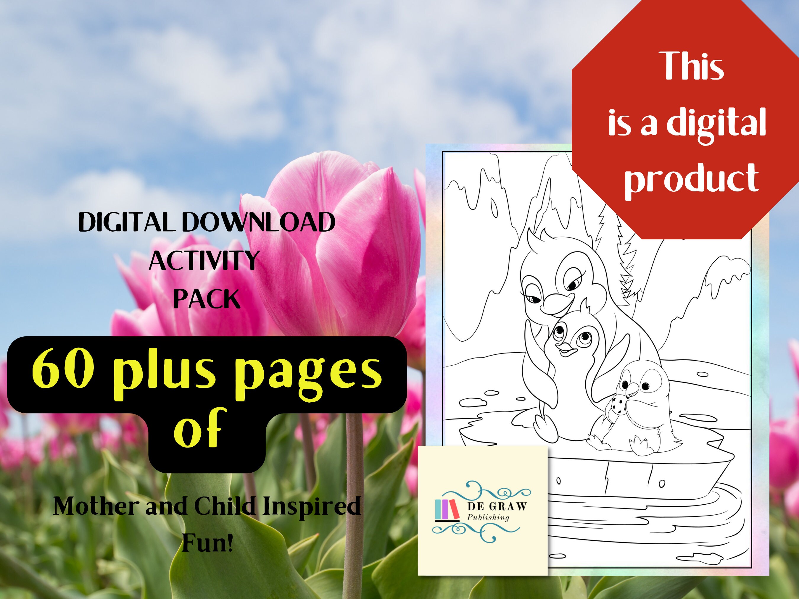 50 Fun and Relaxing Mother and Baby Animals Coloring Pages, Mom and Me ...