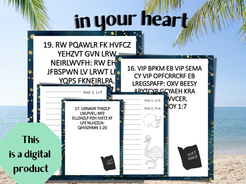 Wisdom Bible Verse Quotes Cryptogram Printable Religious Activity Pack ...