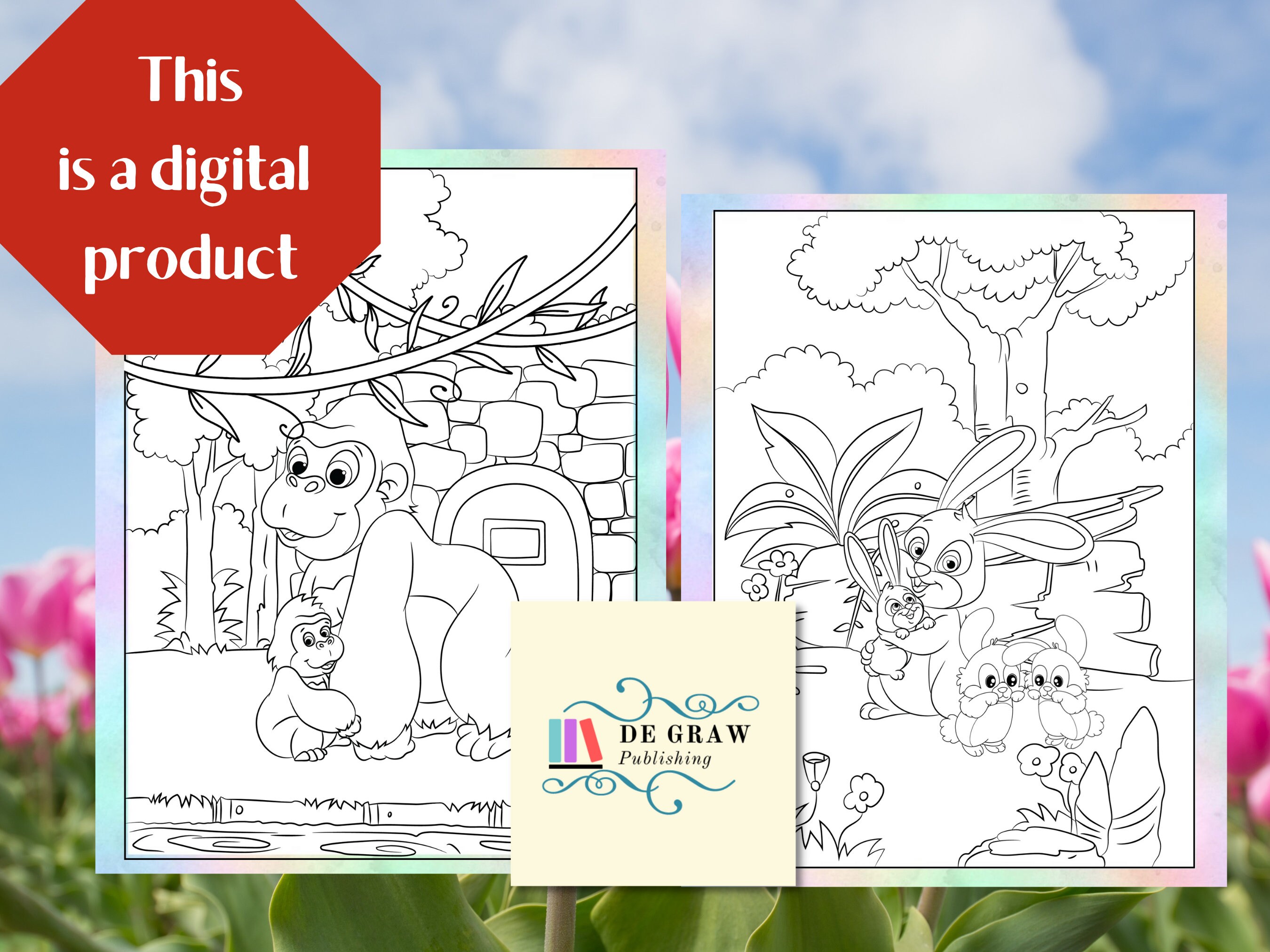 50 Fun and Relaxing Mother and Baby Animals Coloring Pages, Mom and Me ...