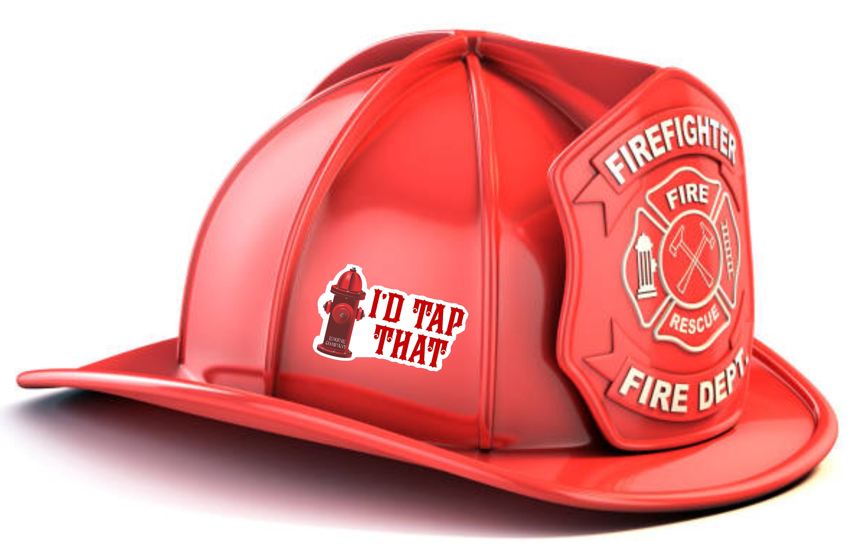 Firefighter Helmet Window Decal Sticker i'd Tap - Etsy