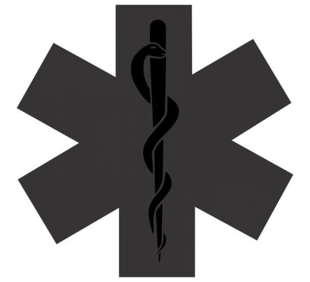 Firefighter Sticker Blacklite EMS Star Reflective Decal - Etsy