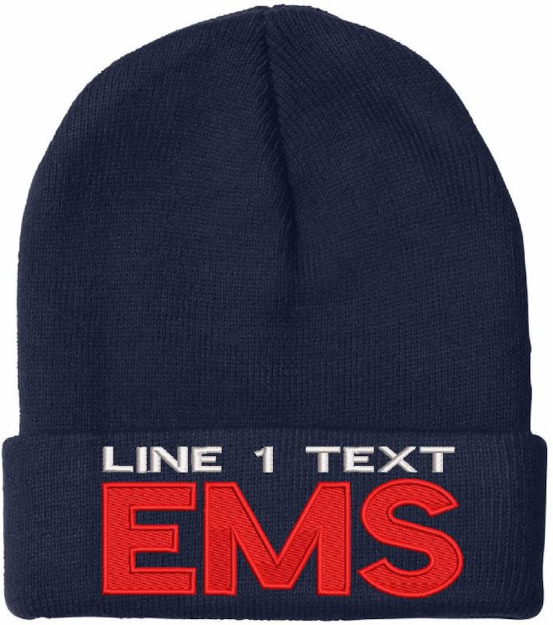 Firefighter Winter Hat Custom Embroideredcustom Embroidered EMS STYLE ...