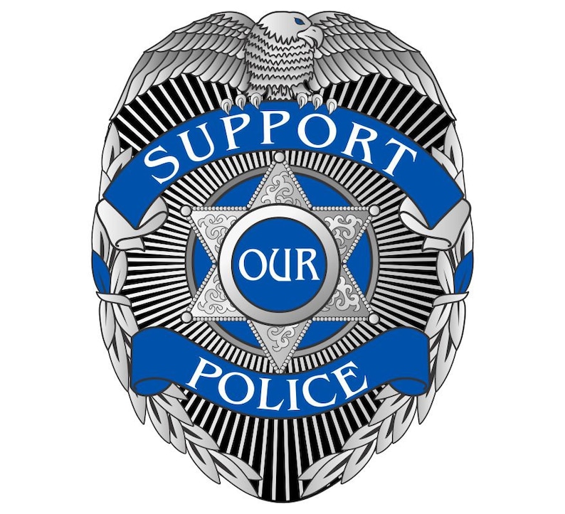 Thin Blue Line Decal Support Our Police Blue Line Badge - Etsy