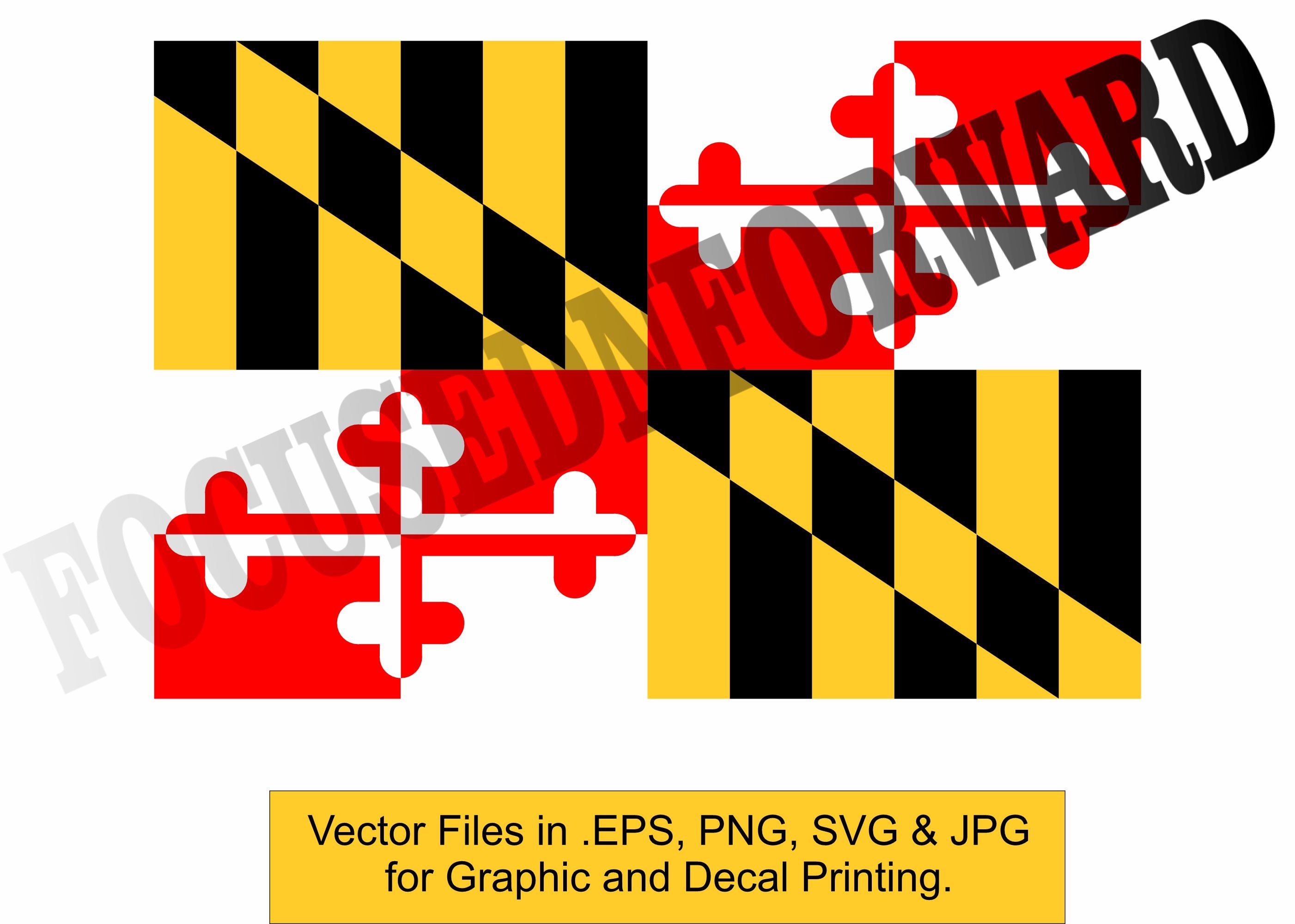 Maryland Flag Vector Files Eps/svg/jpg/png for Graphics - Etsy