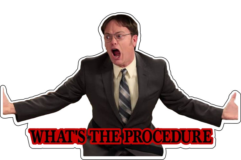 What's the Procedure Sticker PACKAGE OF 6 Thin Red Line - Etsy