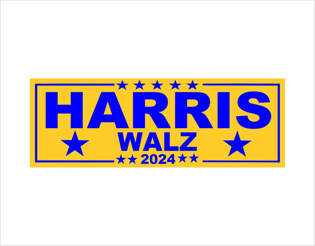 Harris Walz 2024 Bumper Sticker or Magnet Kamala Harris Tim Walz Decal ...