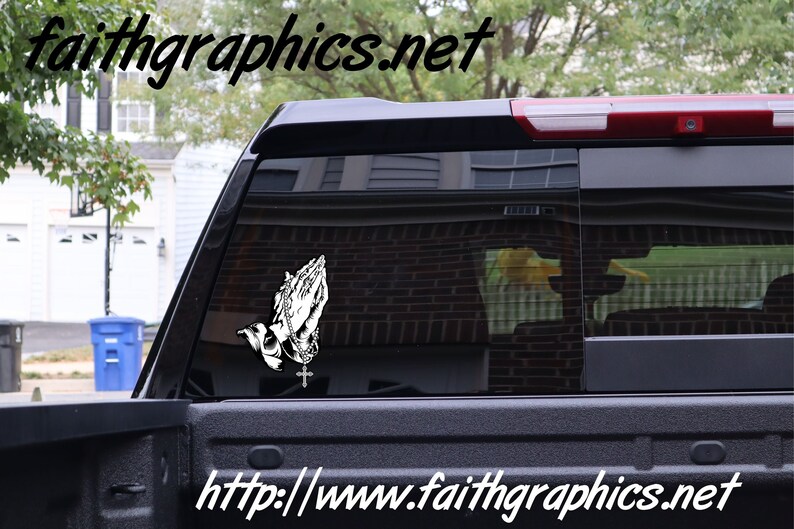 Praying Hands With Chain Decal - Etsy