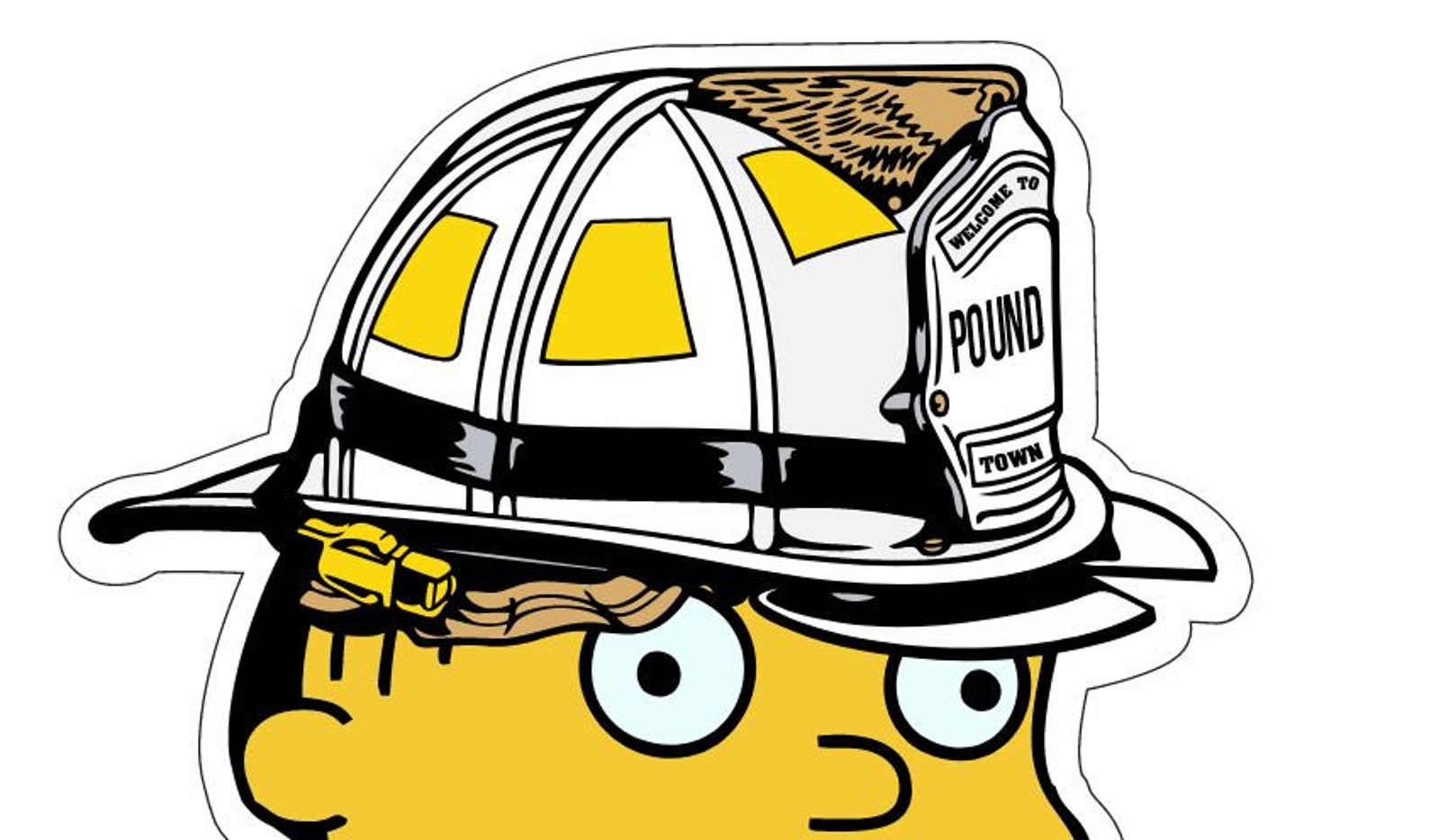Firefighter Helmet Sticker Decal WELCOME to POUND TOWN - Etsy