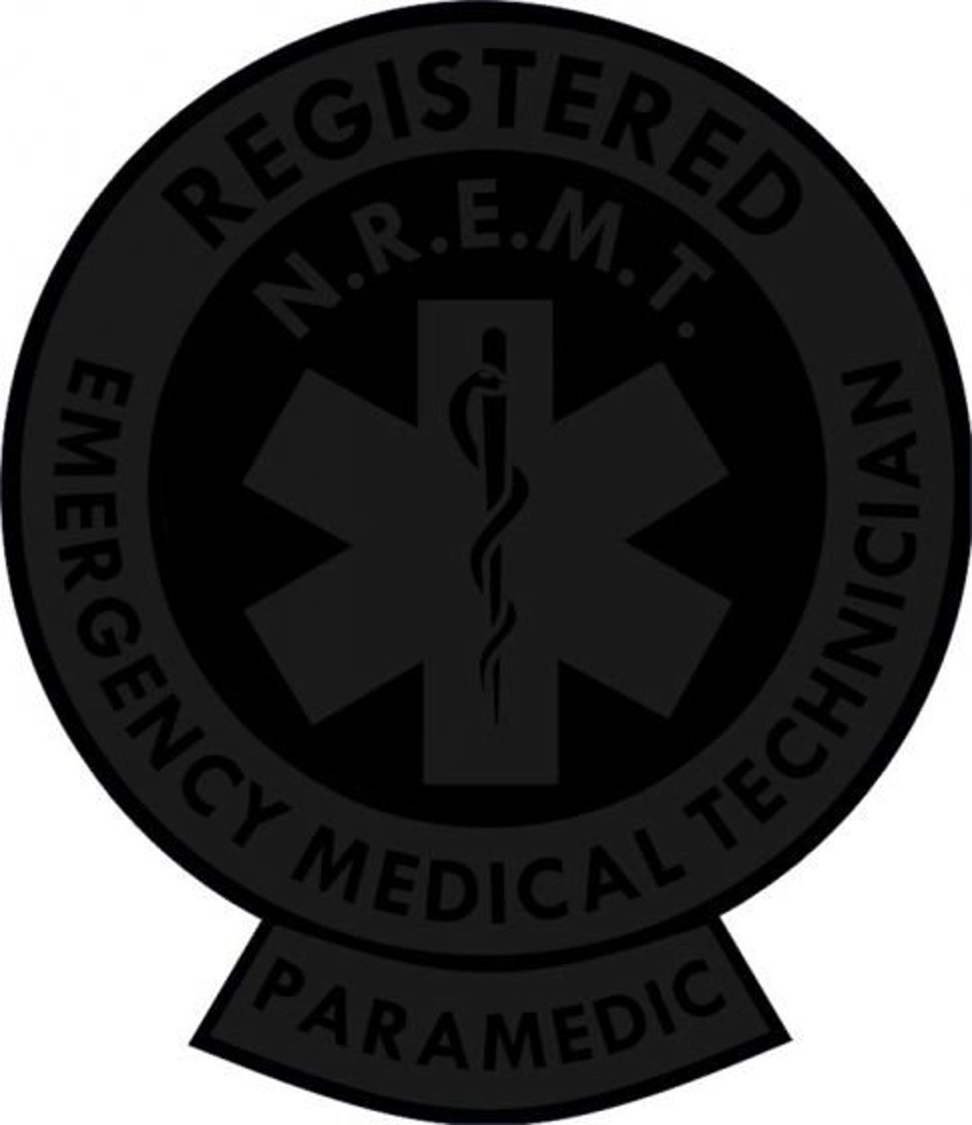 Firefighter Sticker Registered NREMT Paramedic Blacklite Reflective ...