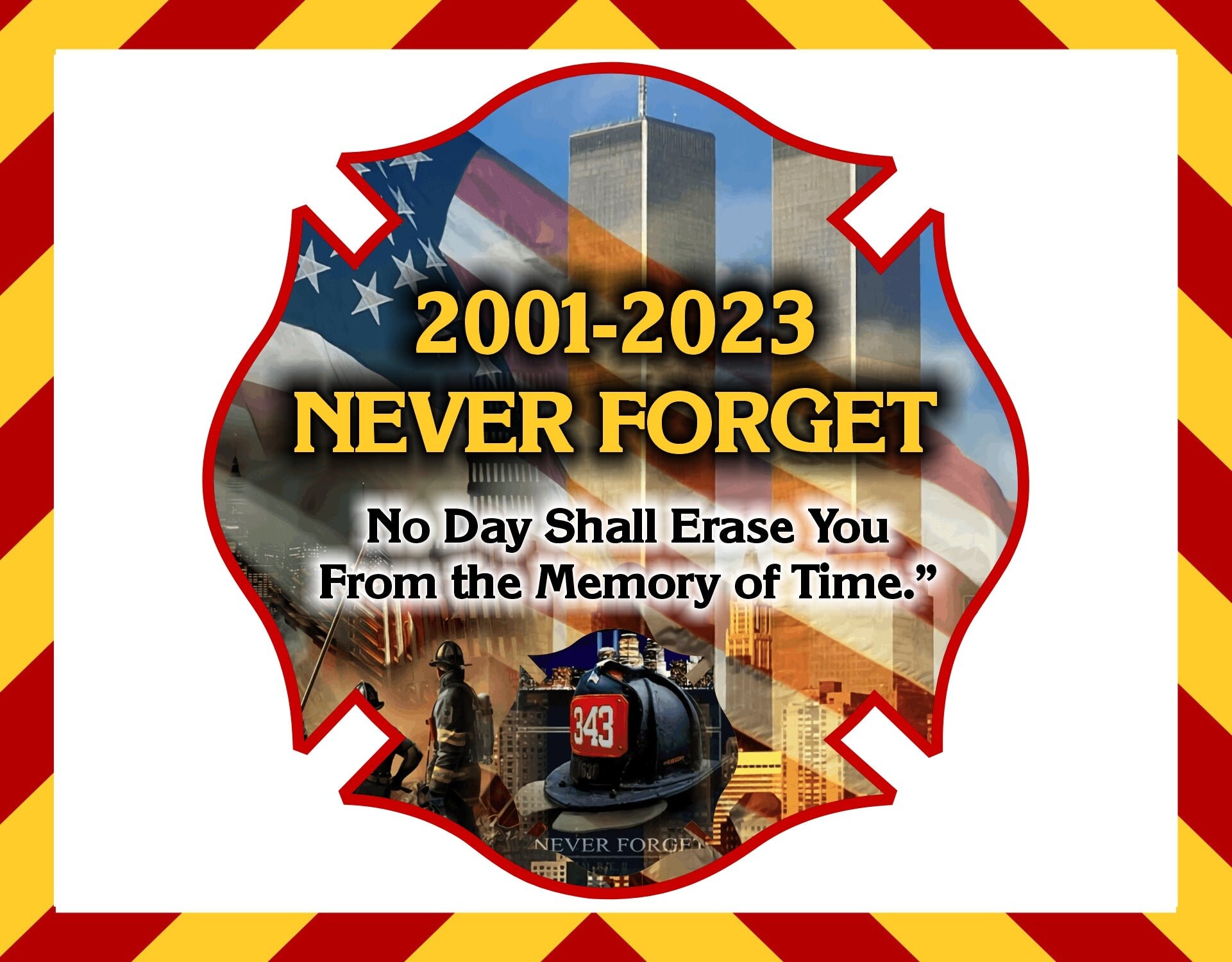 Firefighter Decal Sticker 911 Memorial 2023 Never Forget Decal - Etsy