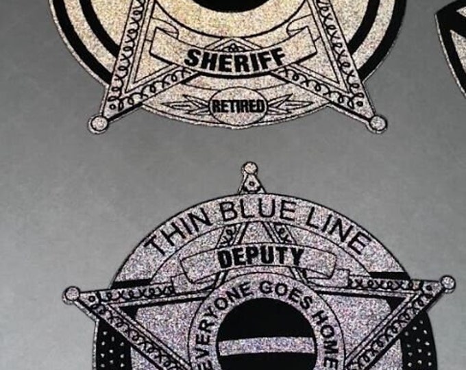 Blue Line Chaplain Reflective or Matte Vinyl Decal Sticker Sheriff ...