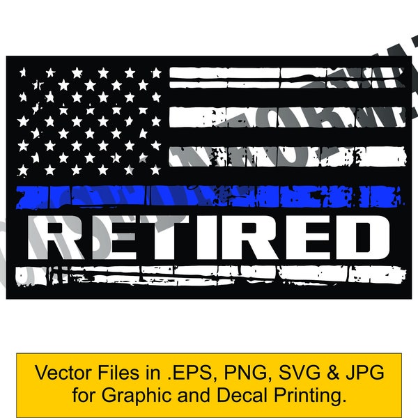 Retired Thin Blue Line Svg - Etsy Canada