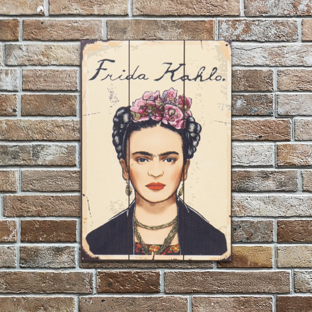 Frida Kahlo Classic Wooden Painting, Themed Wall Art, Home Decor ...