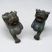 Pair of Large Carved Antique Chinese Green Stone Pixiu Figures - Etsy