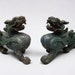 Pair of Large Carved Antique Chinese Green Stone Pixiu Figures - Etsy